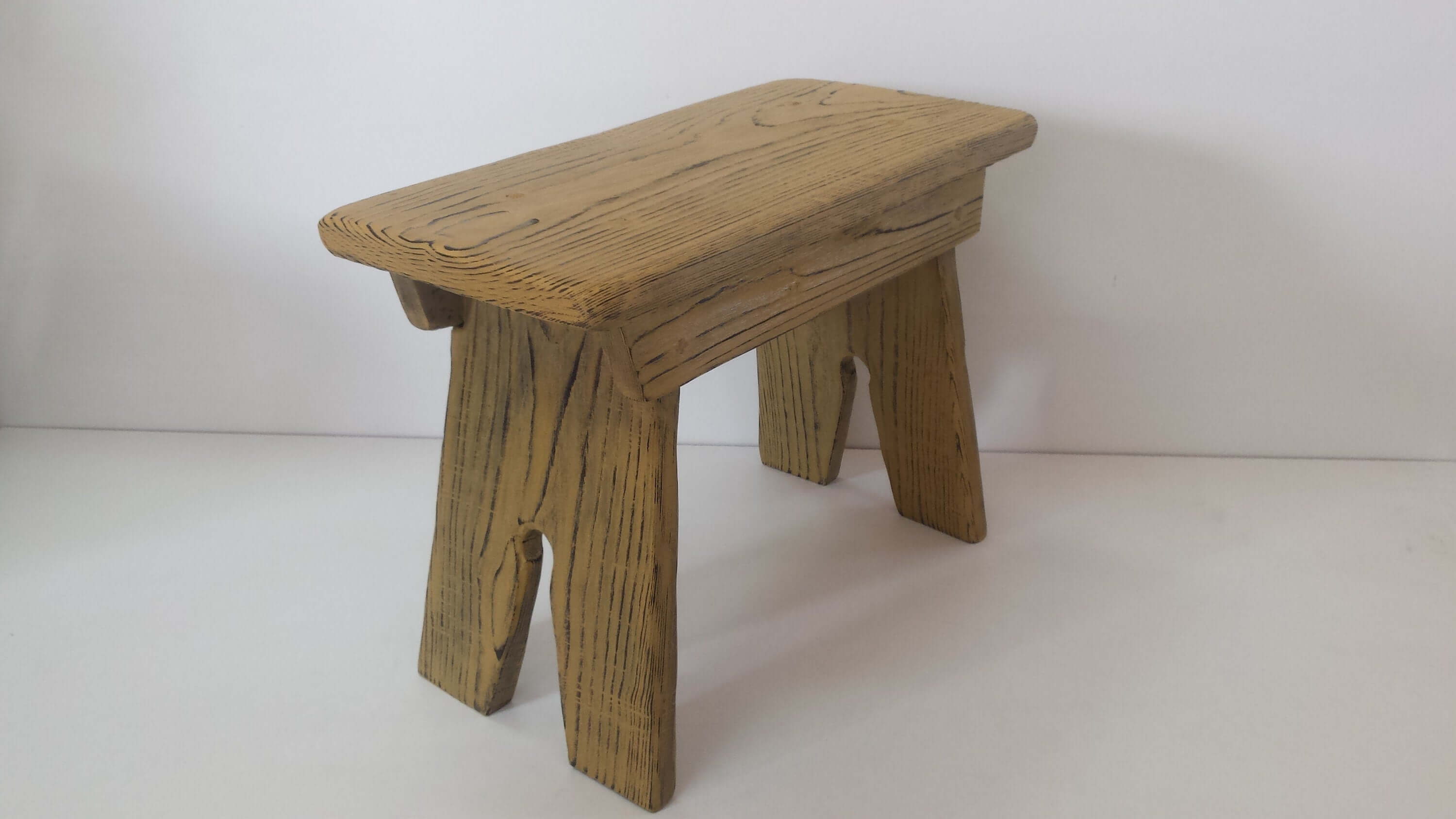 Rustic step stool, handmade wooden step stool